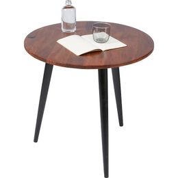 Tom Tailor HOME Beistelltisch »T-WOOD TABLE HIGH« Beistelltisch mit Knopfdetail, dunkles Mangoholz und schwarze Beine natur/schwarz