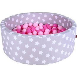 KNORRTOYS Bällebad »Soft, Grey White Stars« mit 300 Bällen soft pink; Made in Europe Grey White Stars