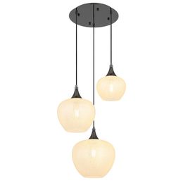Globo LIGHTING Hängeleuchte »MAXY« E27 1 Stk. Hängelampe/Pendelleuchte/Glas klar/Höhe kürzbar/ø: 480mm schwarz-chrom
