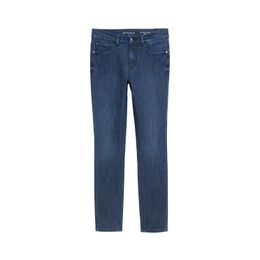 Tom Tailor Damen TTALEXA SLIM Jeans mit Glitzer-Effekt, blau, Uni, Gr. 28/32