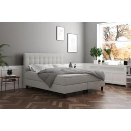 Schwedische Betten Boxspringbett EVO Standard 180x200 cm in Musa new grey