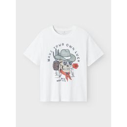 name it Kurzarmshirt »NKMHALS SS NREG TOP« Bright White 146 (152) 146 (152) Shirt von name it für Jungen
