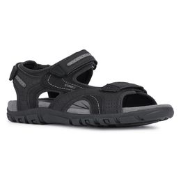 Geox Sandale »UOMO SANDAL STRADA«, Sommerschuh, Klettschuh, Outdoorsandale, im Trekking-Look schwarz-grau 46 46 Bequeme Sandale mit Fußbett