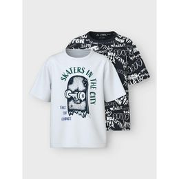 name it Kurzarmshirt »NKMVELDO 2P SS NREG TOP« Packung, 2 Stk. tlg. Navy BlazerPack:Bright white 146 (152) 146 (152) 2-er Packung Shirts von name...