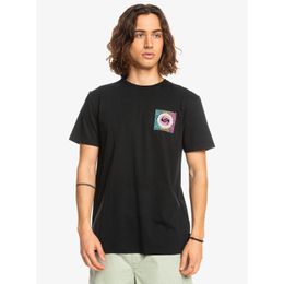 Quiksilver T-Shirt »Shadow Groove« schwarz S S Stoff: Leichter Baumwolljersey