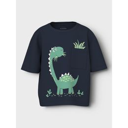 name it Kurzarmshirt »NMMVILIAN SS RLX TOP« Navy BlazerPrint:Dino Grass 92 92 Shirt von name it für Jungen