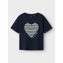 name it Kurzarmshirt »NMFFESKO SS NREG TOP« Navy BlazerPrint:Bright White 104 104 Shirt von name it für Mädchen
