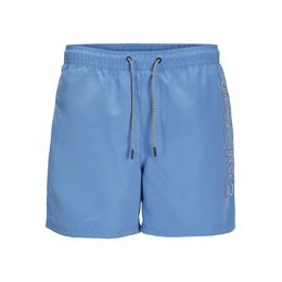 Jack & Jones Jack & Jones Junior Badeshorts 'JPSTFiji' Jungen Größe 164 hellblau / gelb / orange