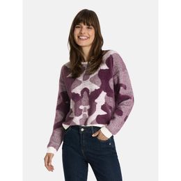LIEBLINGSST&Uuml;CK LIEBLINGSST&Uuml;CK Strickpullover &raquo;BoL&laquo; Weicher Materialmix 883-wineberry 46 46 Kuscheliger Damenpullover im modernen Jacquard-Design