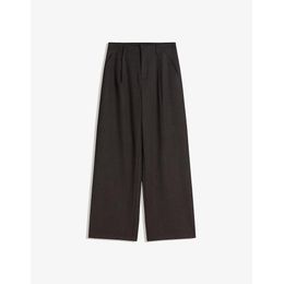Bershka Pleat-Front Pants female Grey size 38
