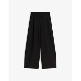 Bershka Pleat-Front Pants female Black size 32