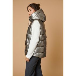 ZABAIONE Steppweste »Vest Tr44ista« im Glanz-Look platin L L Coole Steppweste von ZABAIONE
