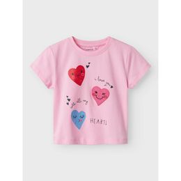 name it Kurzarmshirt »NMFDITTO NREG SS TOP BOX« Pink Frosting 110 110 Shirt von name it für Mädchen