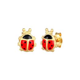 Elli Ohrringe 'Marienk&auml;fer' M&auml;dchen Gr&ouml;&szlig;e One Size gold / rot / schwarz
