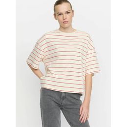 Soft Rebels T-Shirt 'Elora' Damen Gr&ouml;&szlig;e XS creme / rot