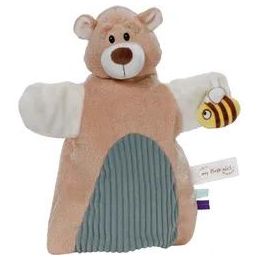 Schmusetuch Nici "My first Nici, Handpuppe B&auml;r 2in1 26x25 cm", Baby, beige, Pl&uuml;sch, Polyester, Schnuffelt&uuml;cher, sanfte Materialmix aus glattem und geripptem Pl&uuml;sch