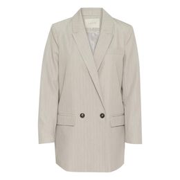Kaffe Blazer Damen Gr&ouml;&szlig;e 36 beigemeliert / wei&szlig;