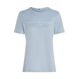 Tommy Hilfiger T-Shirt Damen Größe S taubenblau / weiß