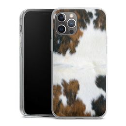 DeinDesign iPhone 12 Pro Max Handy Silikon H&uuml;lle Case transparent Handyh&uuml;lle Cow Fur Cow Skin Silikon Case