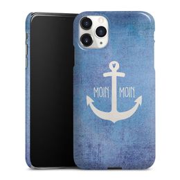 DeinDesign iPhone 11 Pro Max Handy Premium Case Smartphone Handyh&uuml;lle Schutzh&uuml;lle gl&auml;nzend Anchor Maritim Blue Premium Case