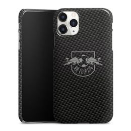 DeinDesign iPhone 11 Pro Max Handy Premium Case Smartphone Handyh&uuml;lle Schutzh&uuml;lle gl&auml;nzend Rb Leipzig Carbon Metallic Look Premium Case