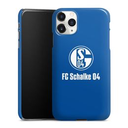 DeinDesign iPhone 11 Pro Max Handy Premium Case Smartphone Handyh&uuml;lle Schutzh&uuml;lle gl&auml;nzend Official Licensed Product Logo Fc Schalke 04 Premium Case