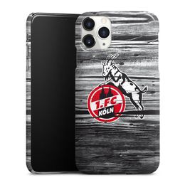 DeinDesign iPhone 11 Pro Max Handy Premium Case Smartphone Handyh&uuml;lle Schutzh&uuml;lle gl&auml;nzend 1. Fc K&ouml;ln Wooden Look Official Licensed Product Premium Case