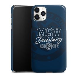 DeinDesign iPhone 11 Pro Max Handy Premium Case Smartphone Handyh&uuml;lle Schutzh&uuml;lle gl&auml;nzend Msv Duisburg Merchandise Soccer Premium Case