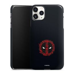 DeinDesign iPhone 11 Pro Max Handy Premium Case Smartphone Handyh&uuml;lle Schutzh&uuml;lle gl&auml;nzend Deadpool Marvel Logo Premium Case