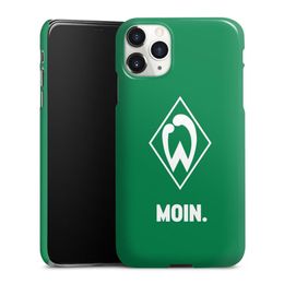 DeinDesign iPhone 11 Pro Max Handy Premium Case Smartphone Handyh&uuml;lle Schutzh&uuml;lle gl&auml;nzend Moin Official Licensed Product Sv Werder Bremen Premium Case