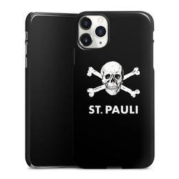 DeinDesign iPhone 11 Pro Max Handy Premium Case Smartphone Handyh&uuml;lle Schutzh&uuml;lle gl&auml;nzend Official Licensed Product Fc St. Pauli Totenkopf Premium Case