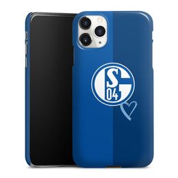 DeinDesign iPhone 11 Pro Max Handy Premium Case Smartphone Handyh&uuml;lle Schutzh&uuml;lle gl&auml;nzend Fc Schalke 04 Heart Premium Case