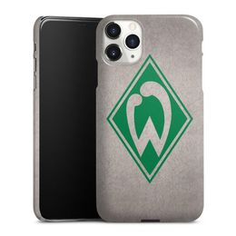DeinDesign iPhone 11 Pro Max Handy Premium Case Smartphone Handyh&uuml;lle Schutzh&uuml;lle gl&auml;nzend Official Licensed Product Sv Werder Bremen Concrete Premium Case