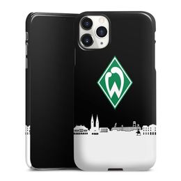 DeinDesign iPhone 11 Pro Max Handy Premium Case Smartphone Handyh&uuml;lle Schutzh&uuml;lle gl&auml;nzend Skyline Sv Werder Bremen Official Licensed Product Premium Case
