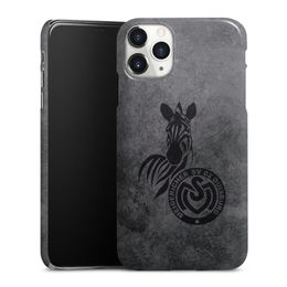 DeinDesign iPhone 11 Pro Max Handy Premium Case Smartphone Handyh&uuml;lle Schutzh&uuml;lle gl&auml;nzend Msv Duisburg Zebra Official Licensed Product Premium Case