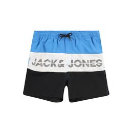 Jack & Jones Jack & Jones Junior Badeshorts 'JPSTFiji' Jungen Größe 128 hellblau / schwarz / weiß