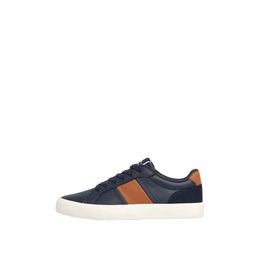 Hackett London Sneaker 'Blake Max' Herren Größe 45 navy / cognac
