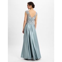 LUXUAR Fashion Evening Dress female Green, Silver size 44