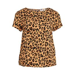 Vila Bluse 'VIPaya' Damen Größe M cognac / mokka / schwarz