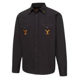 STARS & STRIPES Westernhemd Protect the Family, Yellowstone schwarz Herren XXXL