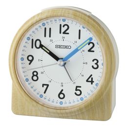 Quarzwecker Seiko, birkefarben, Wecker, Reisewecker, Schlafzimmer, Beleuchtung, Schlummerfunktion