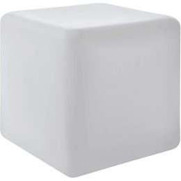 Eglo Stehlampe "BOTTONA", weiß, H: 40cm, 1 Stk., Leuchten, Würfel in weiß aus Kunststoff - exkl. E27 - 1X15W, LED Gartenleuchte Gartenleuchte
