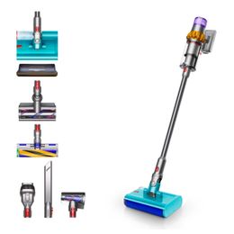 Dyson Nass-Trocken-Sauger "V15s Detect Submarine™", nickel satin gelb, glanz nickel, B:25,3cm H:124,6cm T:26,6cm, Mehrzwecksauger, Bis zu 60 Minuten Laufzeit inkl. austauschbarem Akku