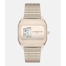 Quarzuhr Liebeskind Berlin "Vinyl Vision", roségoldfarben, Armbanduhren, Damen, Armbanduhr, Damenuhr, Edelstahlarmband, analog