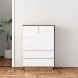 Kommode OTTO HOME "Blaire", natur, B:80cm H:110cm T:40cm, ABS-Kunststoff, FSC-zertifizierter Holzwerkstoff, MDF, Melamin, Spanplatte, Sideboards, kratzfeste Melaminoberfläche, ABS-Kanten und FSC-zertifiziertem Holz