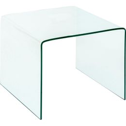 Couchtisch PAROLI, transparent (transparent, transparent, transparent), B:60cm H:46cm T:60cm, Tische, Eckige Couchtische Glas-Couchtisch
