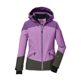 Skijacke Killtec "KSW 151 GRLS SKI JCKT", Mädchen, Gr. 128, lila, Oberstoff: 100% Polyester, Futter: 100% Polyester, Wattierung: 100% Polyester, Jacken, Wasserdichte, atmungsaktive Mädchenjacke mit verstellbarer Kapuze