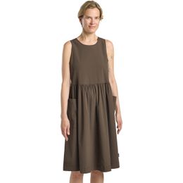 Sommerkleid Jack Wolfskin "SIOMA DRESS W", Damen, Gr. L, N-Gr, braun (cold coffee), Obermaterial: 100% Polyester, Kleider