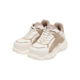 Trainingsschuh Buffalo "Buffalo CLD ECHO - VEGAN NAPPA/NUBUCK", Damen, Gr. 36, wei&szlig;, taupe, unifarben, Schuhe