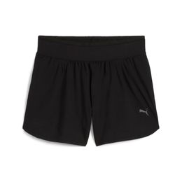 Trainingsshorts Puma "MOVE CLOUDSPUN SHORT", Damen, Gr. L, N-Gr, schwarz (Puma schwarz), Jersey, Obermaterial: 85% Polyester, 15% Elasthan, regular fit kniefrei, Hosen